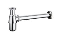 China Brass bottle trap lavatory basin drainage siphon bathroom p-trap pipe for wash basin chrome OEM for sale