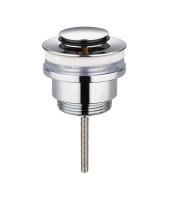 China Brass basin drain drainage small cap stopper vanity Waste drain vessel pop up drain lavatory basin waste chrome OEM for sale