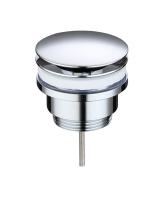 China Brass basin drain drainage big cap stopper vanity Waste drain vessel pop up drain lavatory basin waste chrome OEM for sale