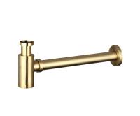 China Brushed Golden Lavatory Basin Waste Siphon Bathroom Wash Basin Drainer for sale