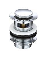 China Pop Up Small Bathroom Sink Strainer Drain With Overflow Stopper Chrome OEM for sale
