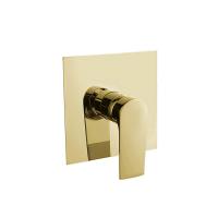 China Single lever in wall concealed bath shower mixer bathroom golden brass tap faucet OEM for sale