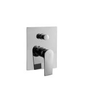 China Single lever concealed in-wall 2-way bath or shower mixer diverter bathroom chrome brass tap faucet OEM for sale