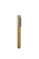 China Brass microphone handshower hand shower for shower column brushed golden bathroom silicon nozzle easy cleaning round OEM for sale