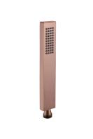 China Brass microphone handshower hand shower for shower column rose golden bathroom silicon nozzle easy clean square OEM for sale
