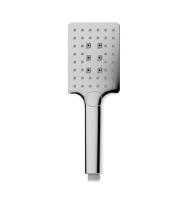 China ABS 3 function handshower hand shower for shower column chrome bathroom silicon nozzle square easy clean OEM for sale