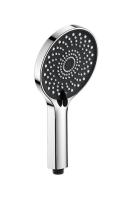 China ABS 3 function handshower hand shower for shower column chrome bathroom new liquid silicon nozzle round easy clean OEM for sale