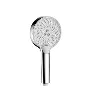 China Column Chrome White Hand Showers Liquid Silicon Nozzle Round Easy Cleaning OEM for sale