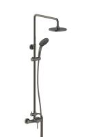 China Round Classical Bath Shower Faucets Single Lever Gun Metal Brass OEM for sale