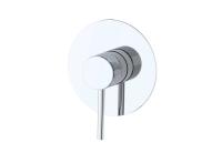China Single lever in wall concealed bath shower mixer annular knurl handle bathroom chrome brass tap faucet OEM for sale