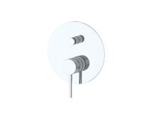 China Single brass annularknurl handle concealed in wall build in bath shower mixer diverter chrome bathroom faucet rainshower for sale