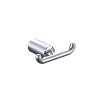 China Wall Mounted Zinc Double Robe Hook Chrome Color For Bathroom for sale