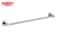 China SUS304 Single Towel Bar Holder Bathroom Accessories polished Chrome OEM round classical modern project for sale