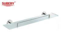 China Modern Simple Round Odm Glass Shelf Holder Oem Sus304 Chrome Surface Wall Mounted for sale