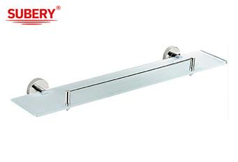 China Modern Simple Round Odm Glass Shelf Holder Oem Sus304 Chrome Surface Wall Mounted for sale