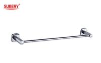 China Brass Single Towel Bar Holder Bathroom Accessories Chrome OEM Brass Base Square With Curve for sale