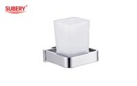 China Brass sing tumbler holder glass bathroom high quality chrome color OEM nobel brass mounting piece brass base for sale