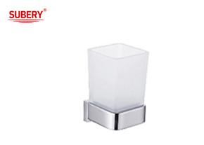 China Brass sing tumbler holder glass bathroom high quality chrome color OEM nobel brass mounting piece brass base for sale
