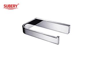 China Brass sing toilet roll paper holder glass bathroom high quality chrome color OEM nobel brass mounting piece brass base for sale