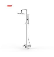 China Matt Black Brass Bath Shower Faucets Thermostatic Temperature Adjustable for sale