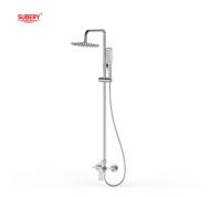China Chrome Color Brass Thermostatic Tub Shower Faucet OEM Round Classical for sale
