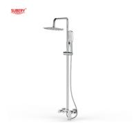 China Brass Bath Shower Faucets Single Lever Exposed Shower Mixer OEM Round Classical for sale