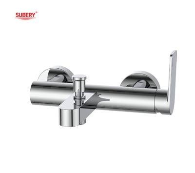 China OEM Single Lever Bathtub Bath Shower Faucet Mixer Bathroom Chrome ODM Round Classical Design for sale