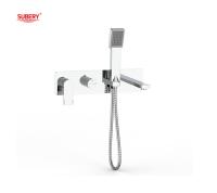 China Modern Wall Mounted Bathroom Shower Mixer Taps Chrome Brass Single Lever for sale