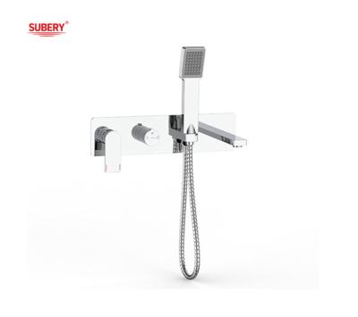 China Modern Wall Mounted Bathroom Shower Mixer Taps Chrome Brass Single Lever for sale