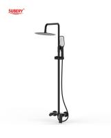 China Brass Bath Shower Faucets Single Lever Exposed Shower Mixer OEM Round Classical for sale