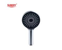 China ABS 3 function handshower hand shower for shower column chrome bathroom round easy clean OEM for sale