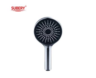 China ABS 3 function handshower hand shower for shower column chrome bathroom round easy clean OEM for sale