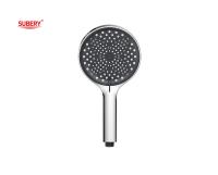 China ABS plastic 3 function handshower hand shower column chrome bathroom new liquid silicon nozzle round easy clean OEM for sale