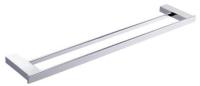 China Bathroom Accessories High Quality Solid Double Poles Towel Rail Double Bars Shower Rod for sale