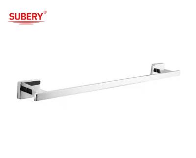 China Zinc single towel bar holder bathroom high quality chrome color OEM rectangle shape ODM for sale