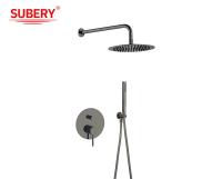 China Gun Metal Classical Shower Faucets Rainshower Concealed In Wall for sale