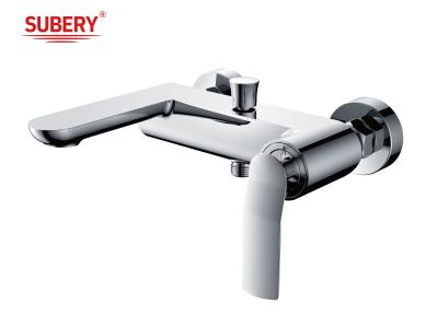 China Bath Tub Filler Spout Faucet Bath Mixer Chrome Handheld Shower Faucet for sale