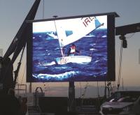 China WMSJ Portable Projector Screen 16:9 1.1 Gain Matte White Fabric Lightweight for Business for sale
