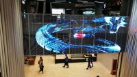 China 1920Hz-3840Hz Portable Projector Screen , Aluminum Frame Transparent Led Display for sale