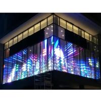 China Outdoor Transparent LED Mesh Display P10.42 6000nits AC100-240V IP65 Front Rear Service for sale