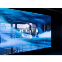China Outdoor Transparent LED Mesh Display P10.42 6000nits AC100-240V IP65 Front Rear Service for sale