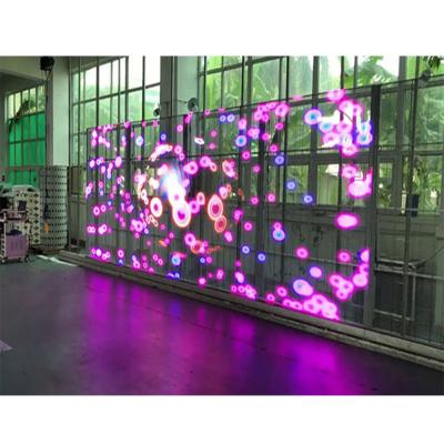 China P3.9mm Transparent LED Wall 3840Hz Refresh Rate Front Maintenance See Through Panel for sale