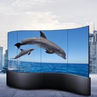 China Curved P3.97mm Transparent LED Video Wall 2m Diameter 4000cd Brightness for sale
