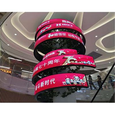 China Indoor Circular Flexible LED Display Screen 320x160mm SMD Soft Module for sale