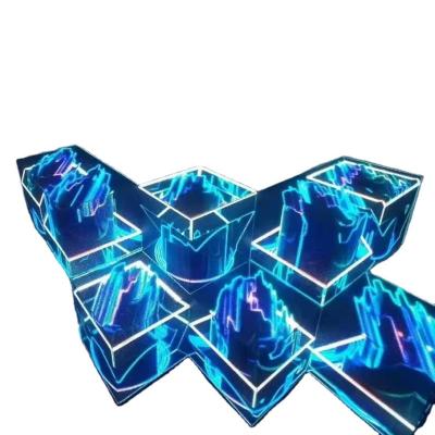 China Hexagonal Flexible LED Display Screen P4 Indoor Outdoor for Nightclub DJ Booth for sale