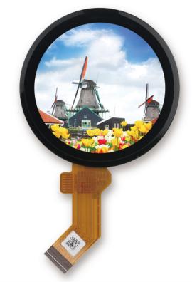 China 1.6 Inch Circular TFT LCD IPS Display 400x400 Resolution 300cd/m² Brightness for Smart Home and Wearables for sale