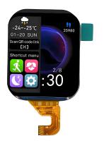 China 2.01 Inch TFT IPS Industrial LCD Screen 240x296 Resolution 450cd/m² Brightness MCU/SPI/RGB Interface for sale
