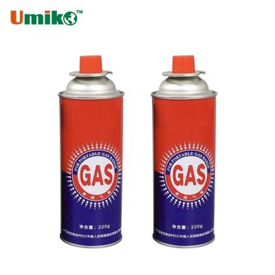 China Disposable Butane Gas Canisters 120g-250g for Portable Camping Stoves with Push-Button Ignition for sale