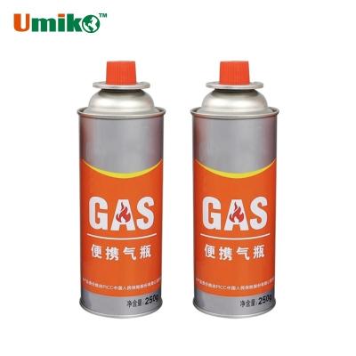 China Portable Butane Gas Canister 120g-250g for Camping Stoves with 5-Year Shelf Life and Custom Sizes for sale