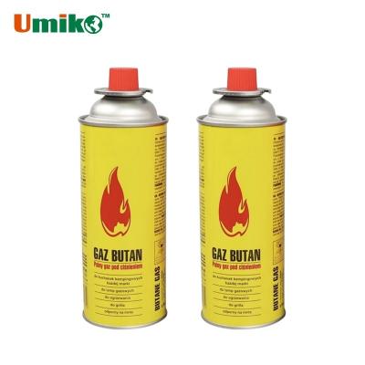 China Space Saving Butane Gas Canister 120g-250g with 65mm Diameter and 5 Year Shelf Life for sale